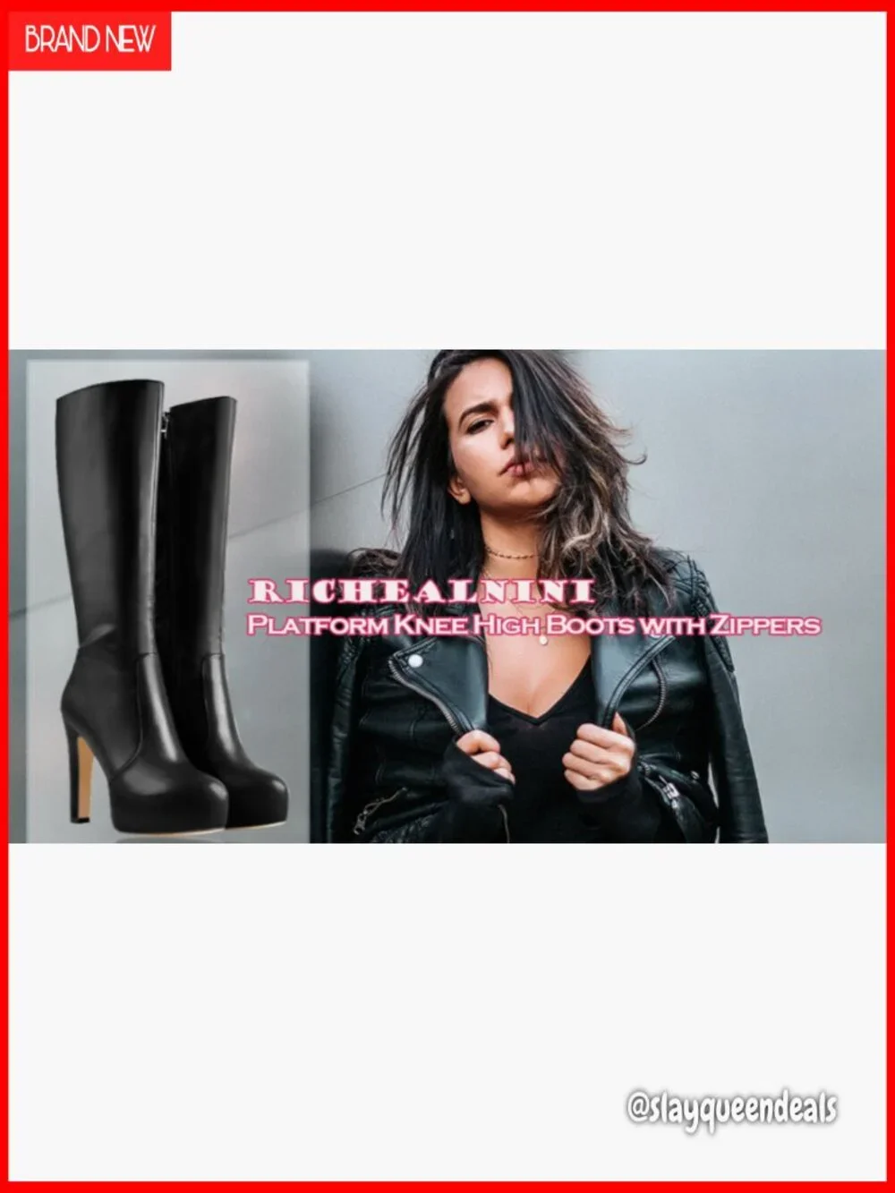 Shoes | Low Platform Block Heel Knee High Boots With Side Zipper | Poshmark